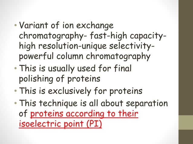 Chromatofocusing | PPTX