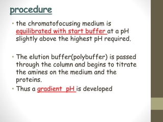 Chromatofocusing | PPTX