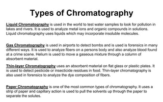 Chromatogaphy powerpoint | PPTX | Chemistry | Science