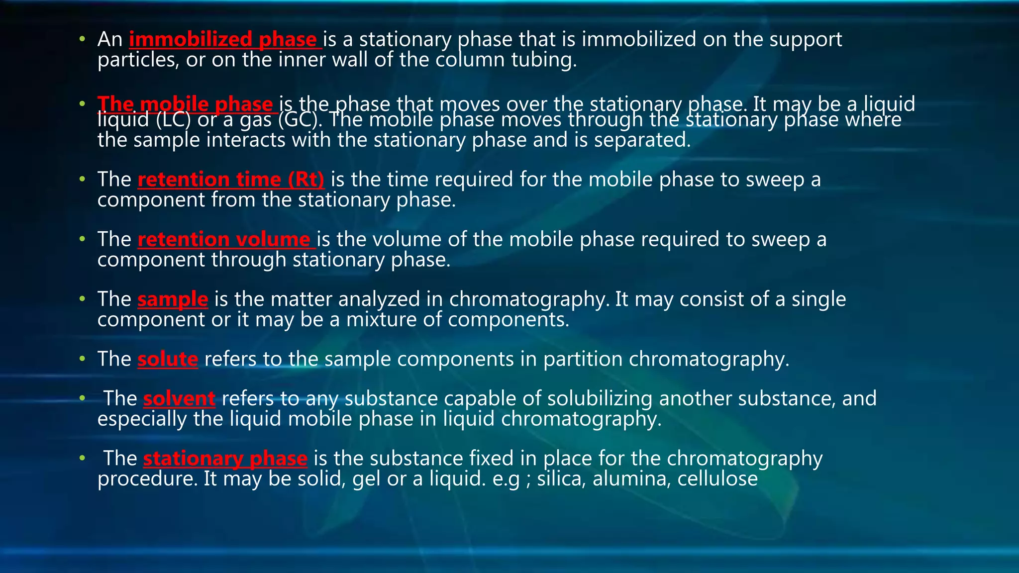 Chromatograhpy, and column chromatography. | PPTX