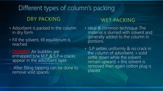 Chromatograhpy, and column chromatography. | PPTX