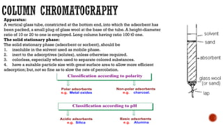 Introduction to Chromatography (Column chromatography) | PPT