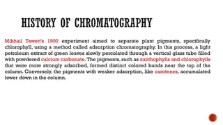 Introduction to Chromatography (Column chromatography) | PPT