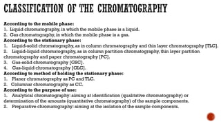Introduction to Chromatography (Column chromatography) | PPT