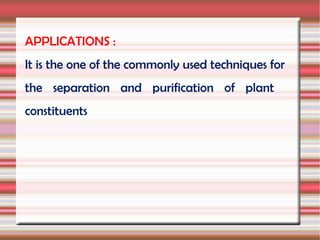 Isolation and Purification of natural products by using chromatography ...