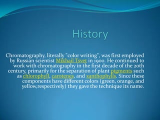 Chromatography | PPTX
