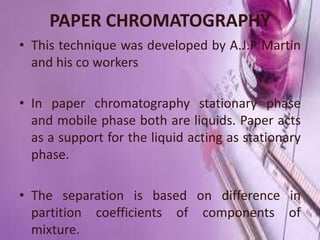 Chromatography : A seperation technique | PPTX