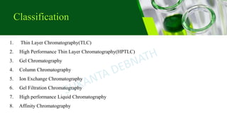 Chromatography and its classifications along with principles and ...