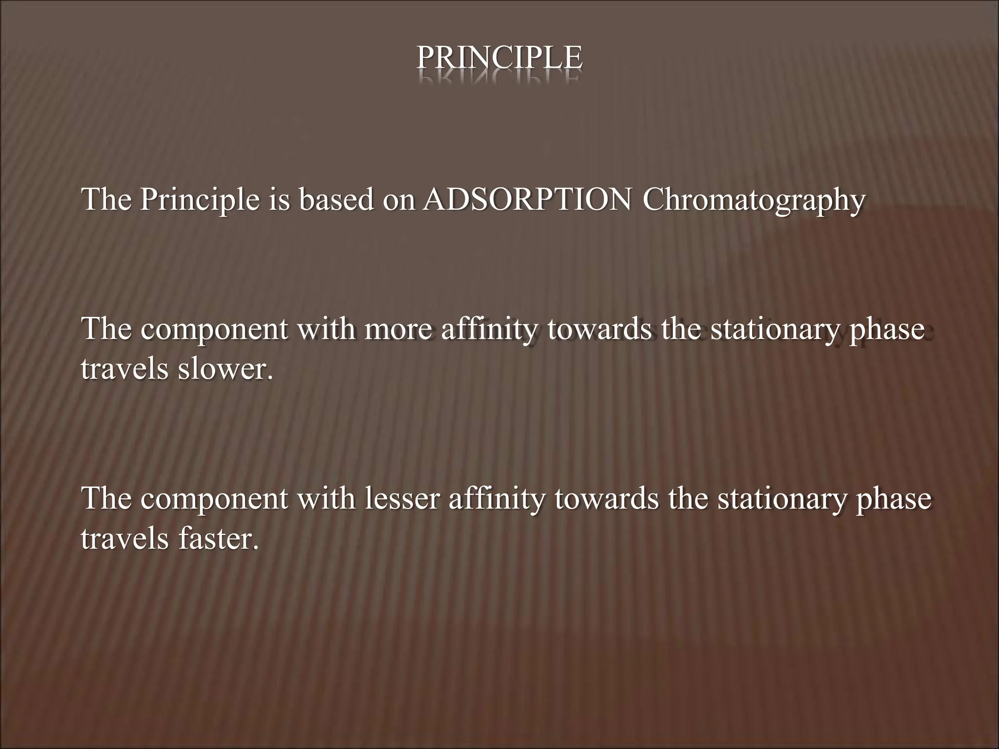 CHROMATOGRAPHY.docx The principle of separation is mainly partition ...