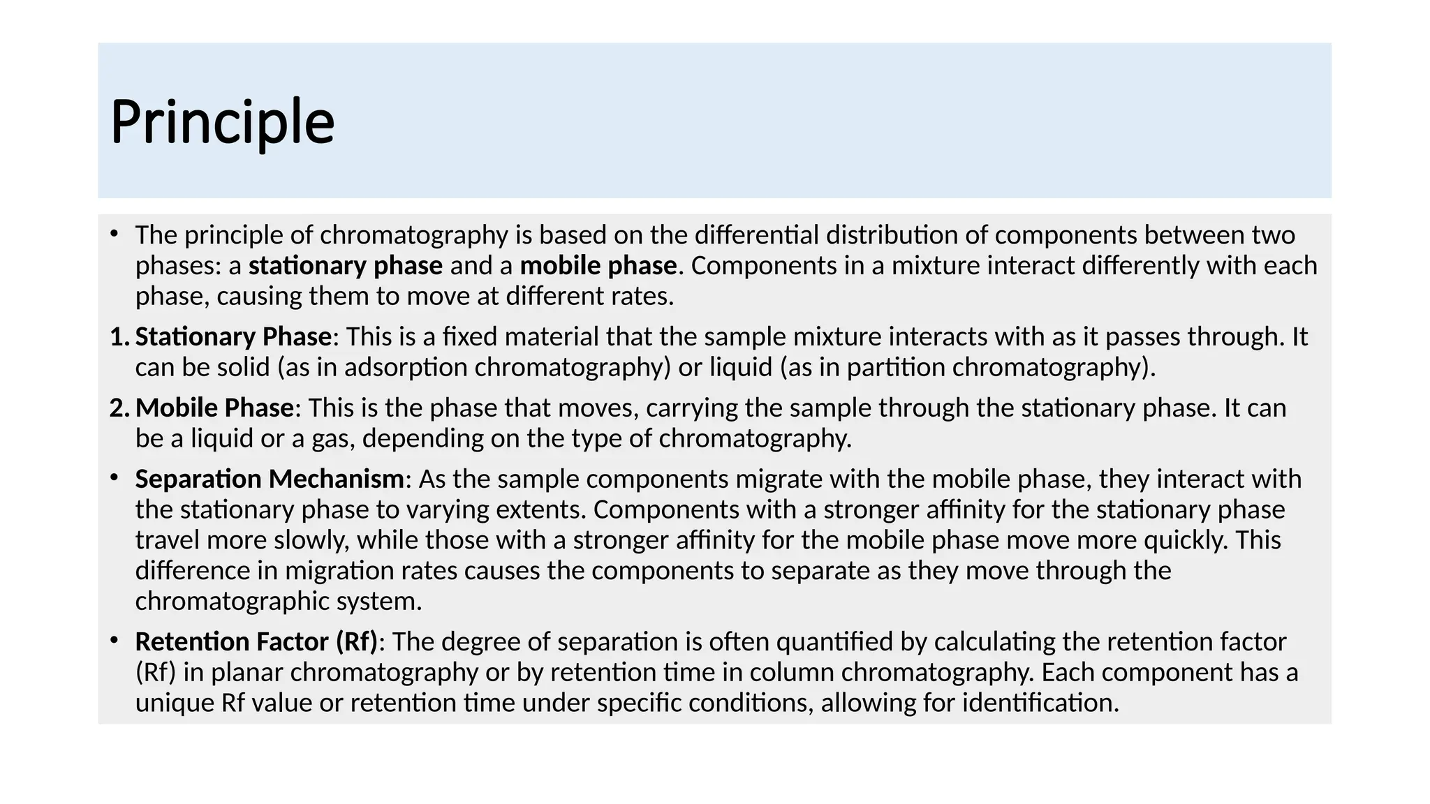 Introduction to chromatography. Adsorption and partition column ...