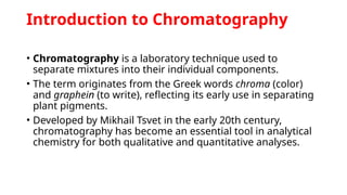 Chromatography, types, techniques, ppt.pptx