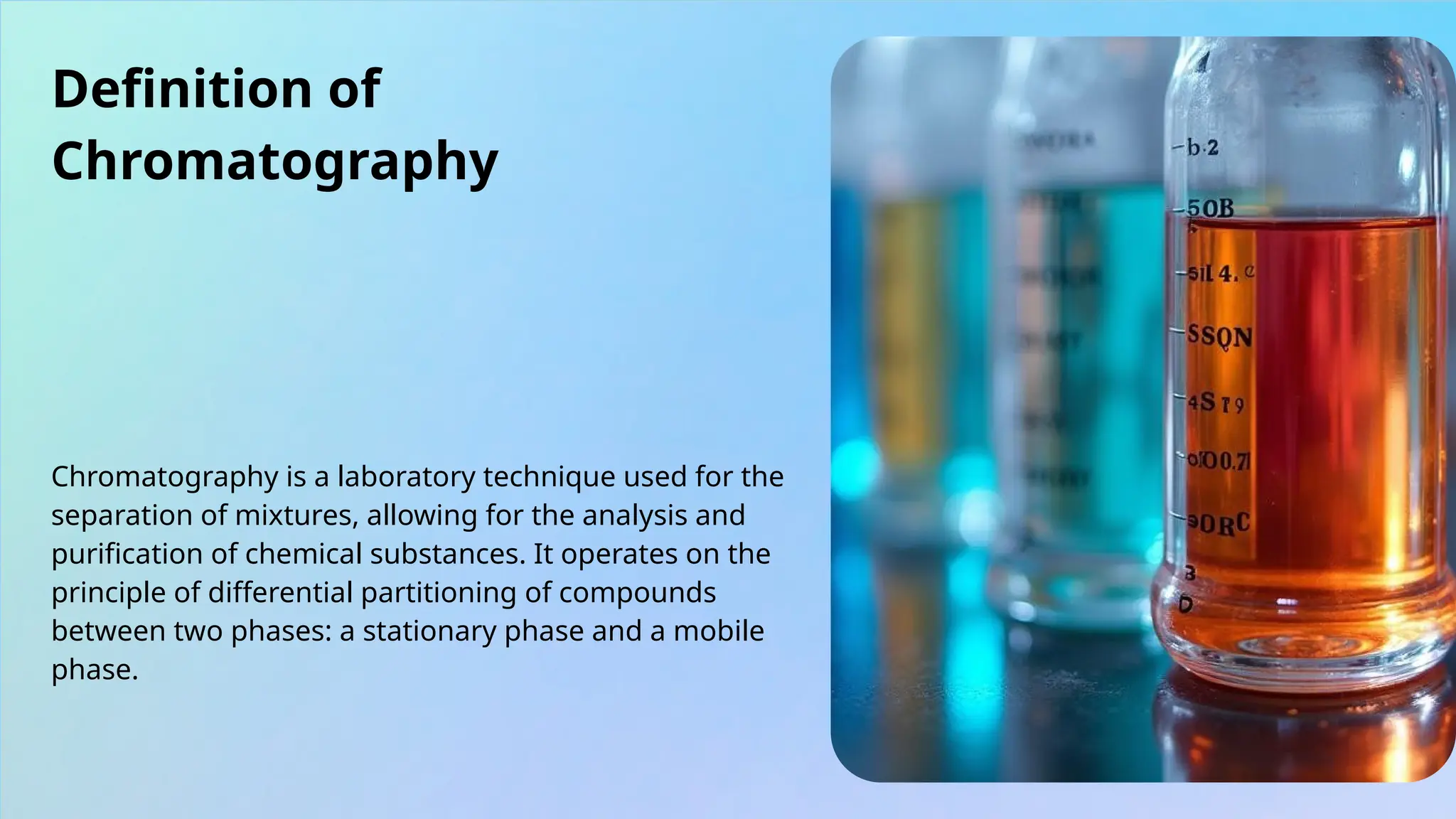 Chromatography its types and also tell about the advantages and ...