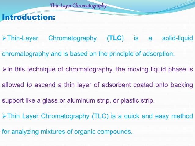 Chromatography Part-II | PPTX | Chemistry | Science