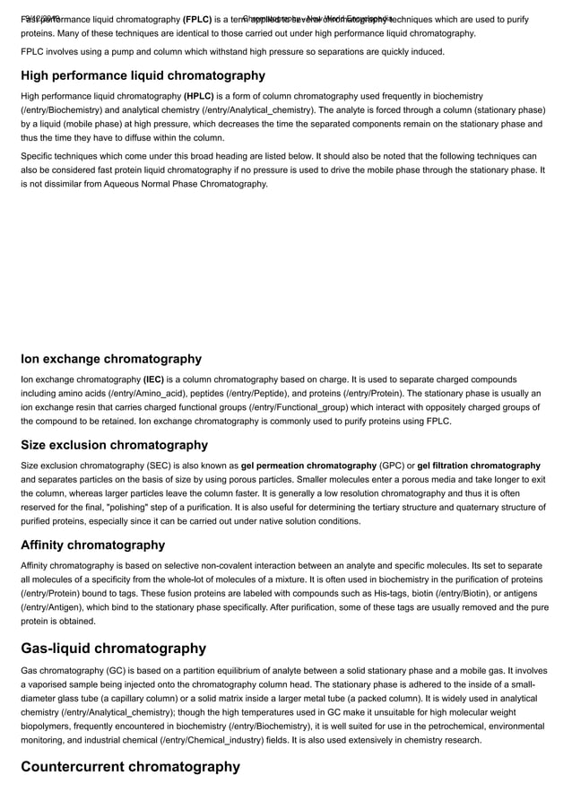 Chromatography Material | PDF