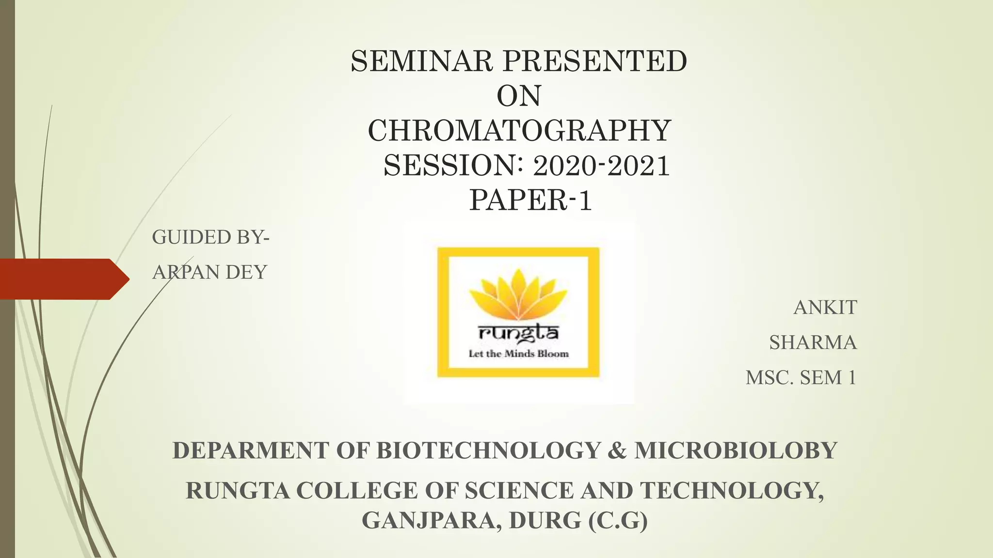 Chromatography ankit | PPTX