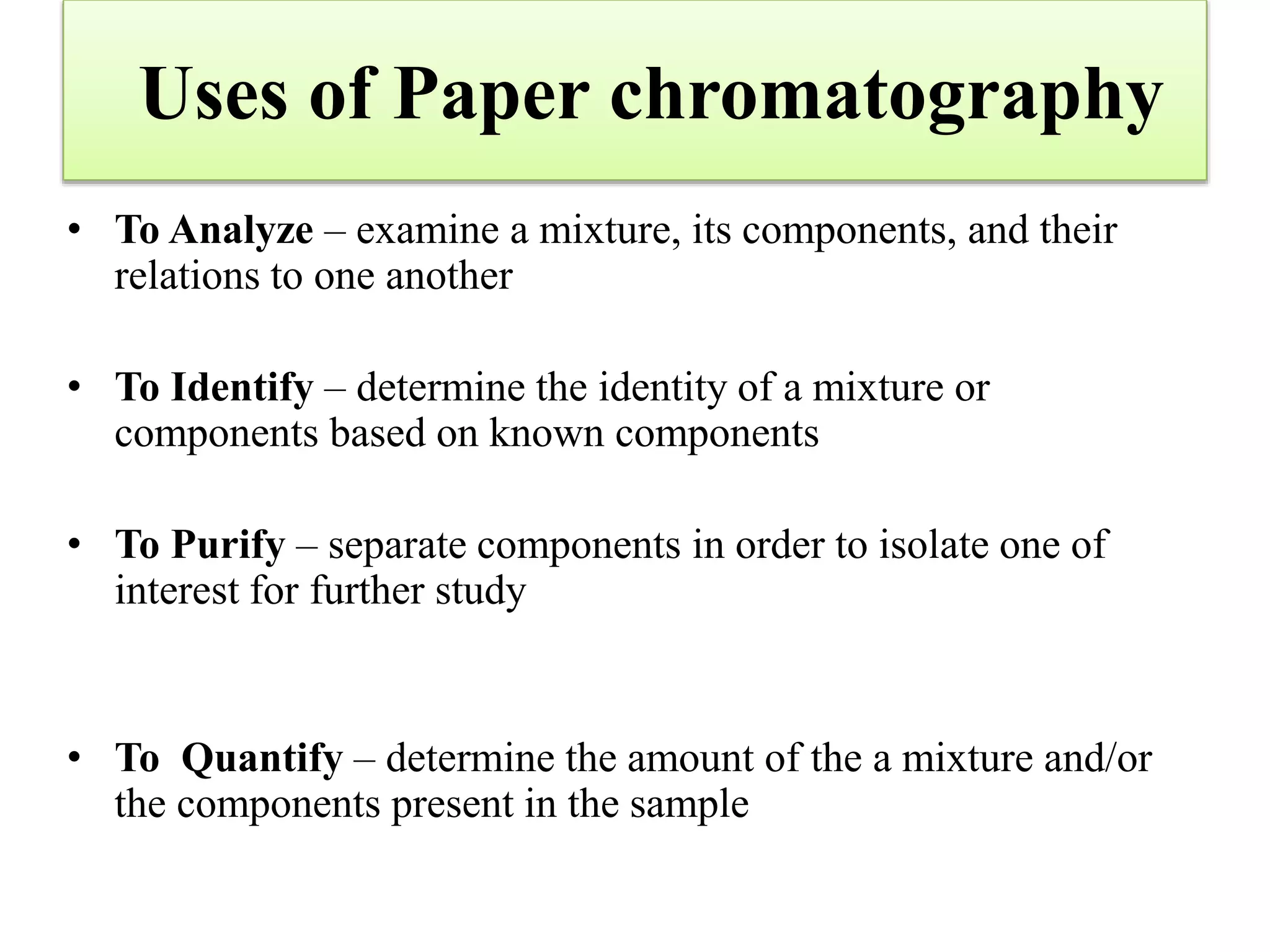 Chromatography; history and its types. | PPTX