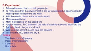 CHROMATOGRAPHY and its types with procedure,diagrams,flow charts ...