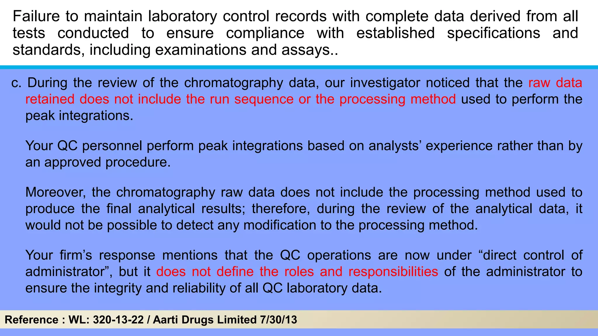 Data Integrity II - Chromatography data system (CDS) in Pharma | PDF