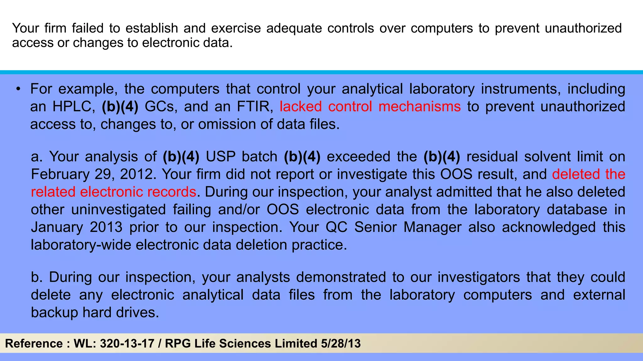 Data Integrity II - Chromatography data system (CDS) in Pharma | PDF