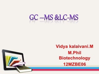 Chromatography(gc ms & lc ms) | PPTX