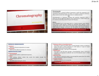 Chromatography introduction | PDF
