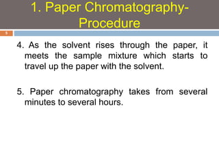 Chromatography (paper chromatography and tlc) | PPTX | Chemistry | Science
