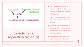 Chromatography parameters | PPTX