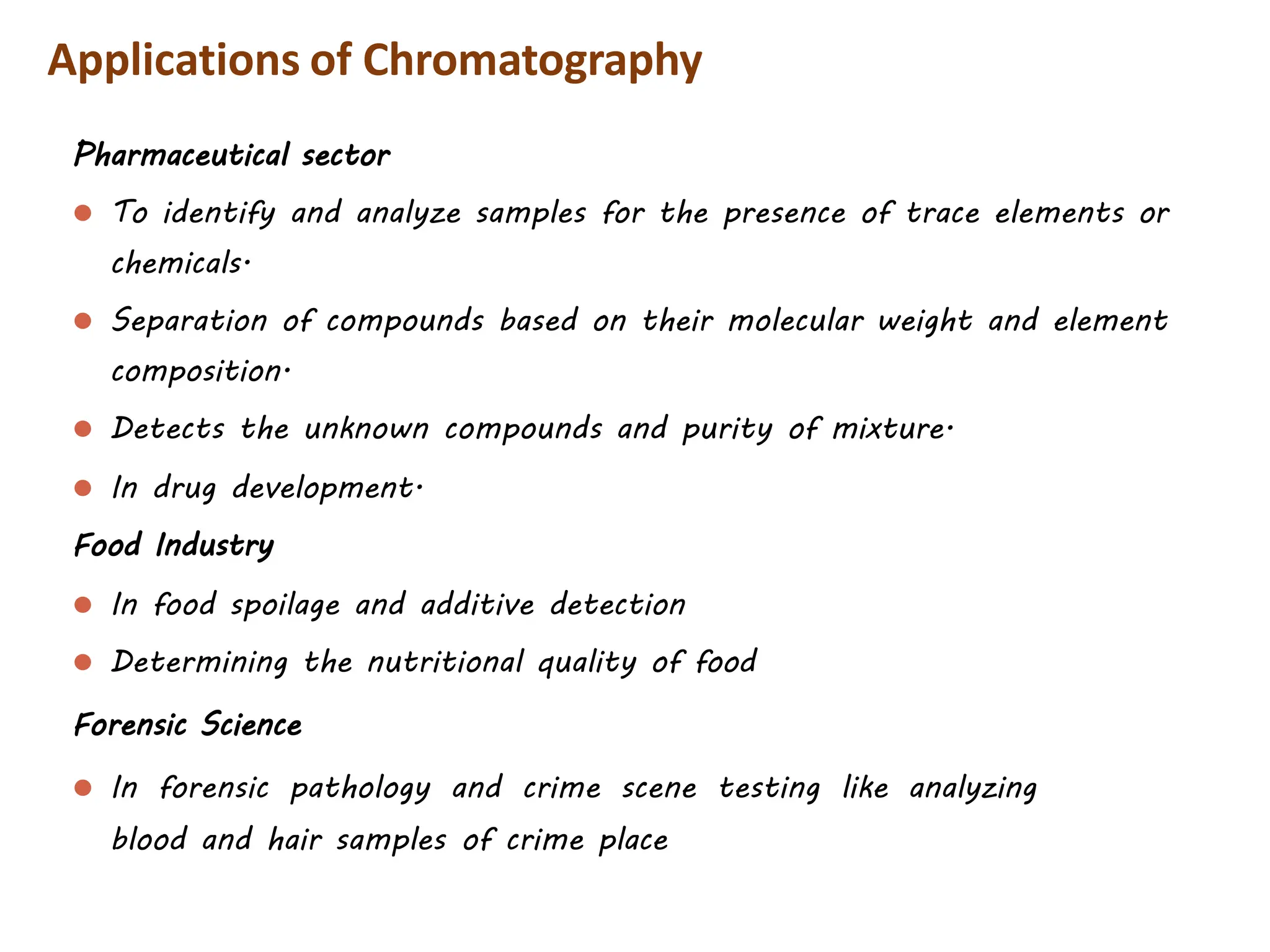 CHROMATOGRAPHY - PRINCIPLE,APPLICATIONS. | PPTX