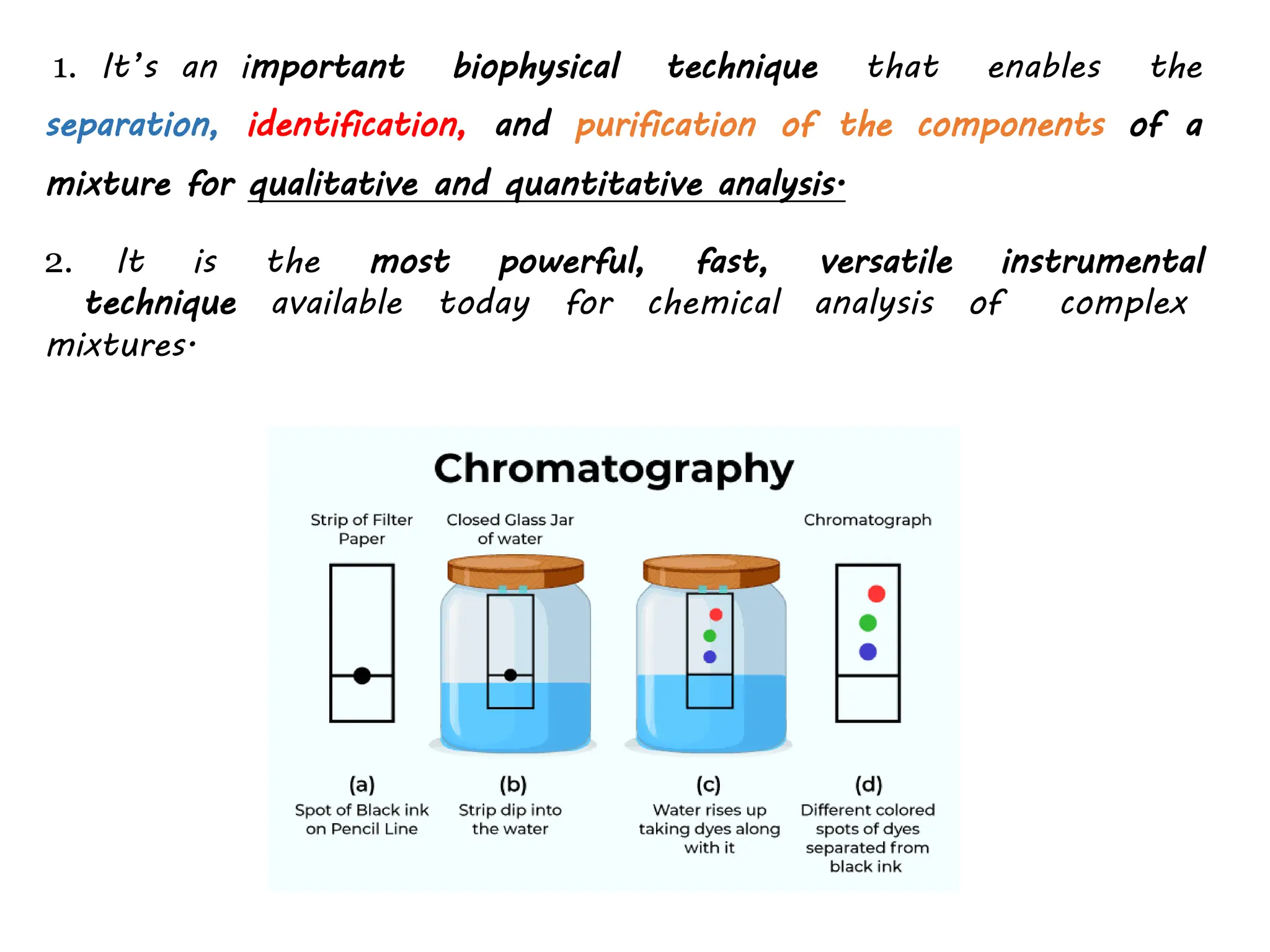 CHROMATOGRAPHY - PRINCIPLE,APPLICATIONS. | PPTX