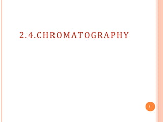 CHROMATOGRAPHY ppt use and its application | PPT