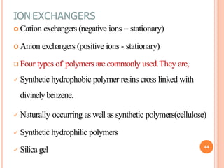 CHROMATOGRAPHY ppt use and its application | PPT