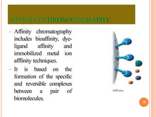 CHROMATOGRAPHY ppt use and its application | PPT