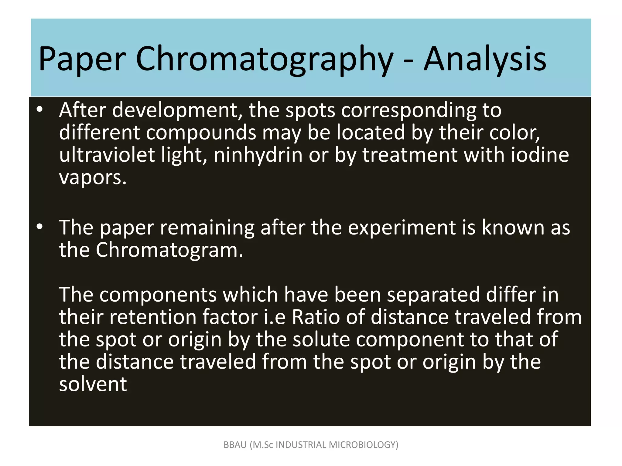 Chromatography presentation | PPTX