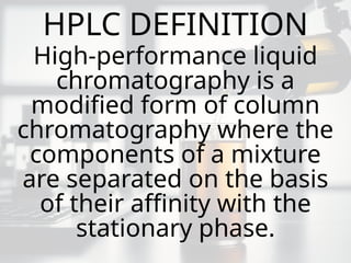 Chromatography Techniques HPLC, HPTLC Pharmacognosy 2.pptx
