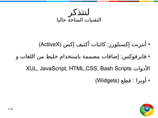 إضافات المتصفح غوغل كروم | PPT