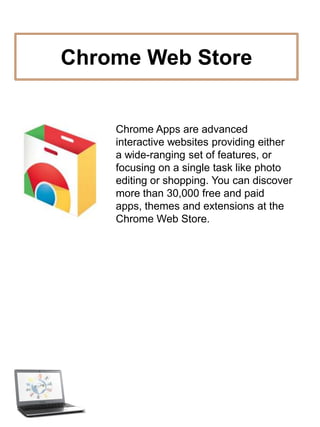 Chromebook Overview | PPTX | Browsers | Computer Software and Applications