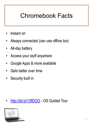 Chromebook Overview | PPTX | Browsers | Computer Software and Applications