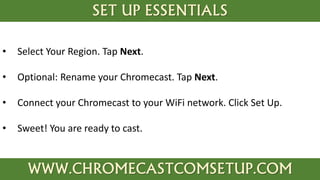 Beginners Guide : Google ChromeCast Setup | PPT