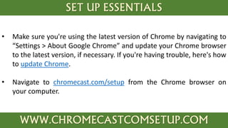Beginners Guide : Google ChromeCast Setup | PPT