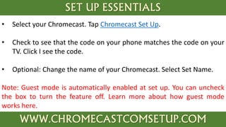 Beginners Guide : Google ChromeCast Setup | PPT