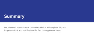 Chrome extansion | PPT