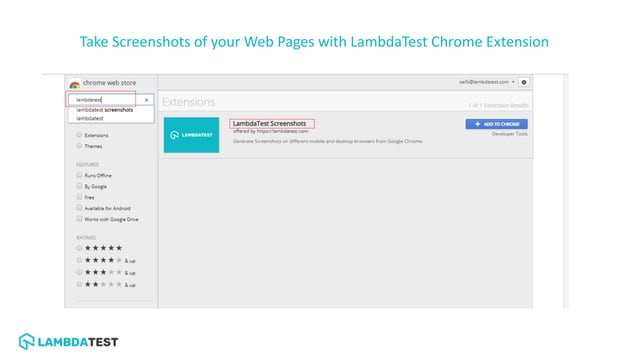 Easy Cross Browser Testing With Lambdatest Screenshots Chrome Extension Pptx