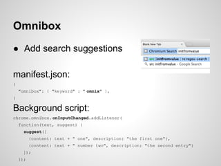 Chrome extension development | PDF