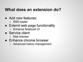 Chrome extension development | PDF