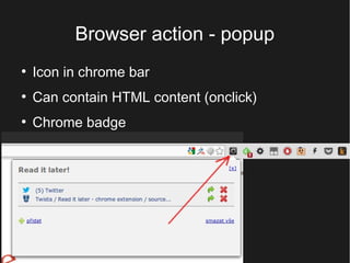 Chrome extension development | PPT