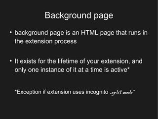 Chrome extension development | PPT