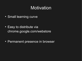 Chrome extension development | PPT