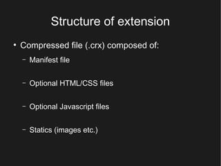 Chrome extension development | PPT