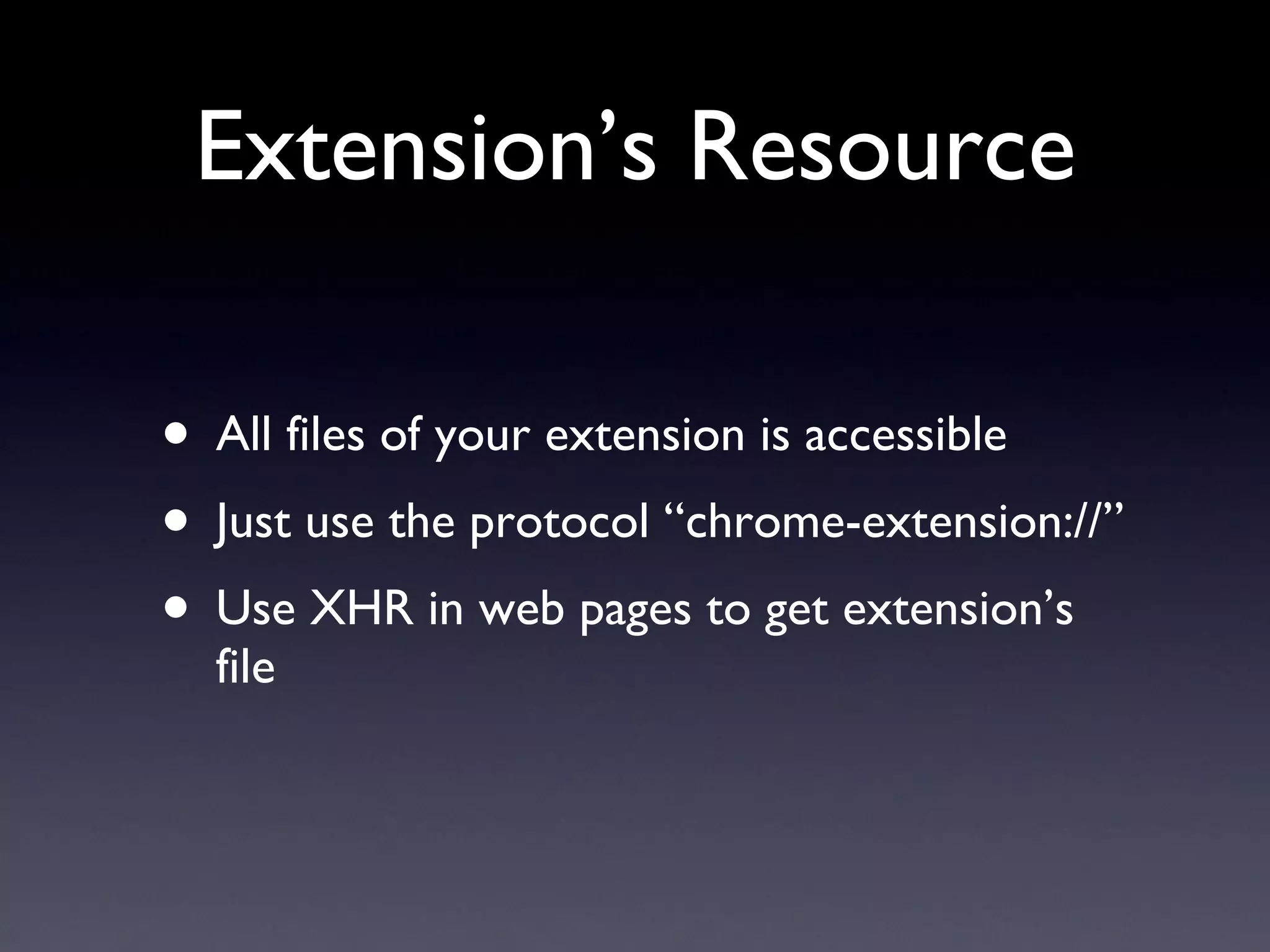 Chrome Extension Develop Starts | PPT