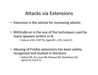 Chrome extensions threat analysis and countermeasures | PPT